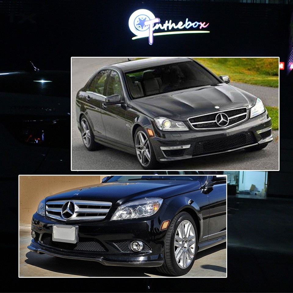 FIT 2008-2011 MERCEDES W204 C300 C350 C63 AMG SMOKE AMBER LED SIDE ...