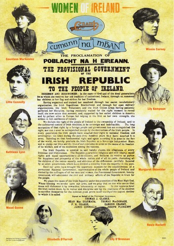 1916 The Irish Rebellion Cumann Na Bhan A4 Poster Irish/English Female ...