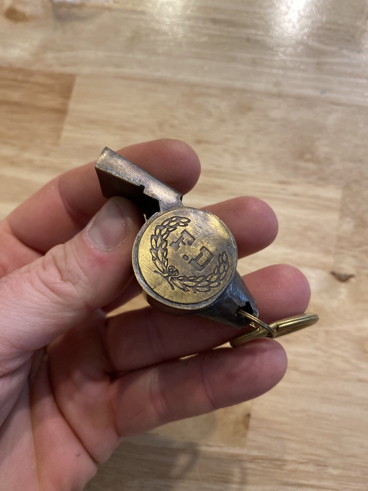 Fireman Fire Department Whistle Western Brass Firefighter Chief Man ...