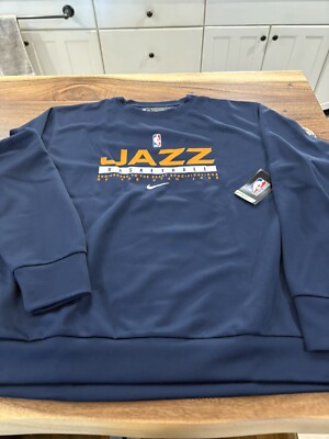 MENS Nike DRI FIT Team Issued UTAH JAZZ SWEATER Size 2XLT XXL/T NAVY ...