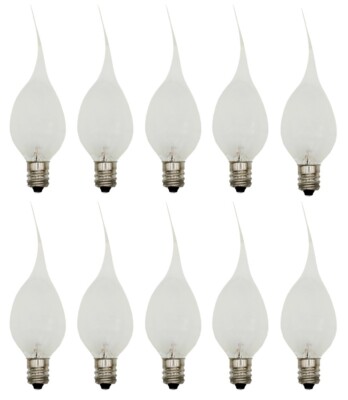 10 Silicone Dipped Light Bulbs, 7 watt, For Electric Candles ...