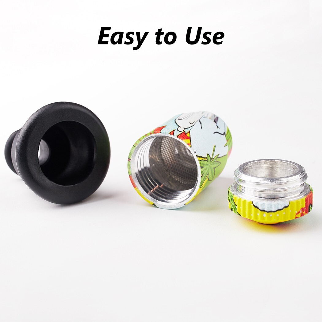 6 Pc Sneak a Toke Mini One Hitter Pipes Metal Tobacco Smoking Pipe With ...