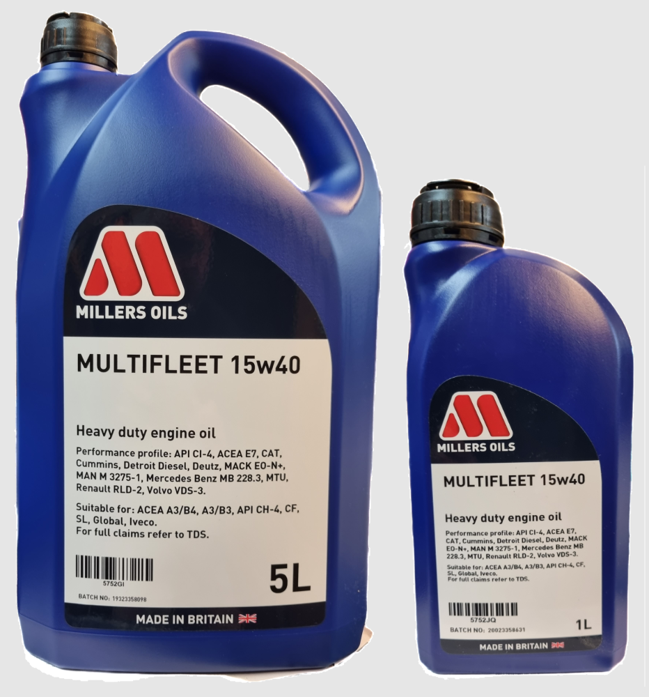 Millers Oils Multifleet 15w40 Heavy Duty E7 A3/B4 Mineral Truck Engine ...