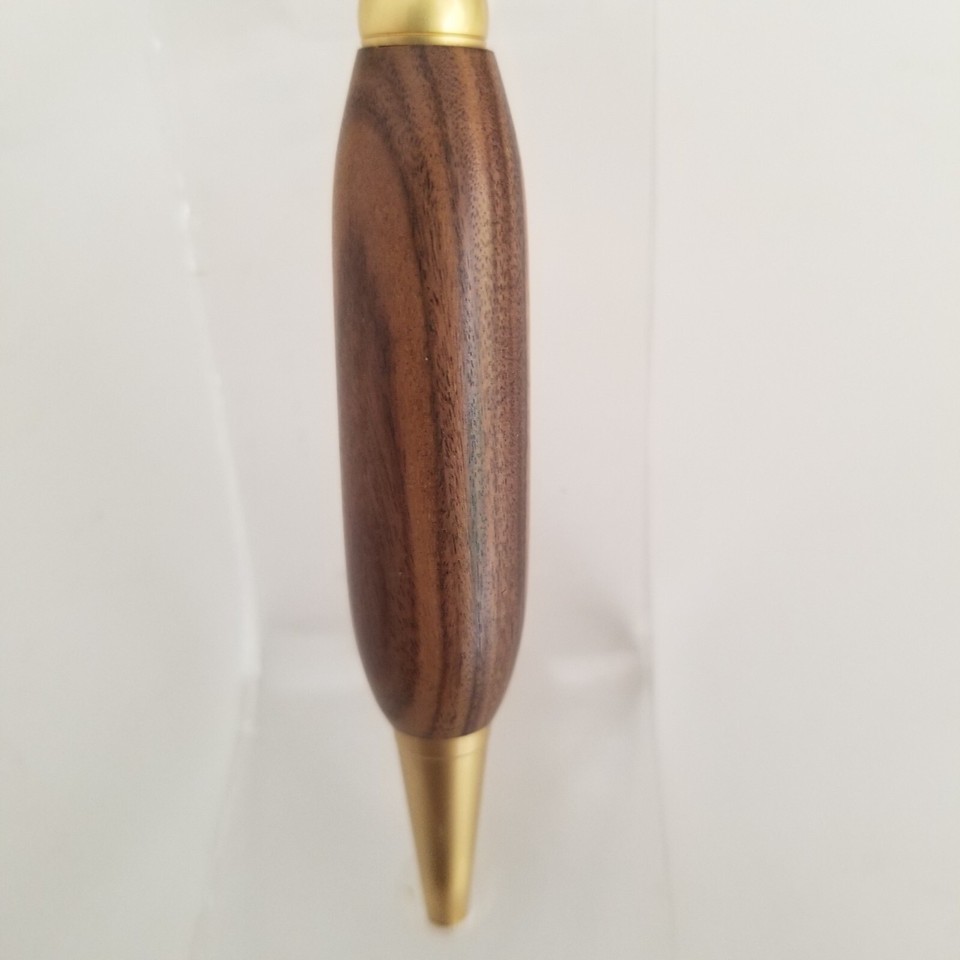 Ballpoint Pen Morado Wood Satin Gold Trim Twist Action Black Ink ...