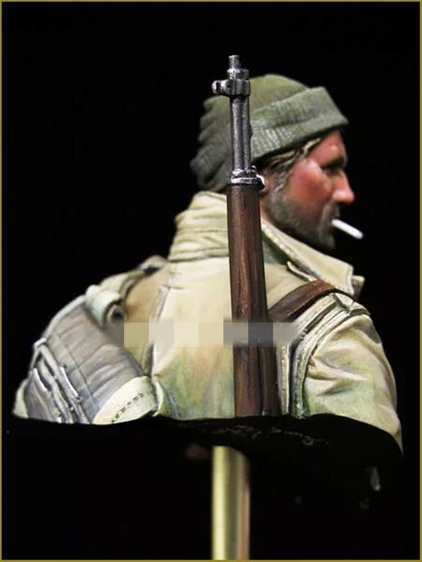 1/10 Resin Figure Bust Model Kit WW II US paratrooper Bust 232 Model ...