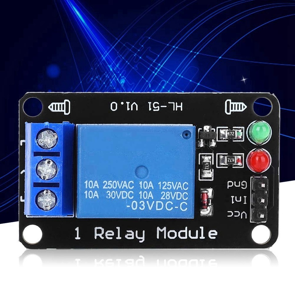 1-Way Relay Driver Module with LED Indicator Microcontroller Compatible ...