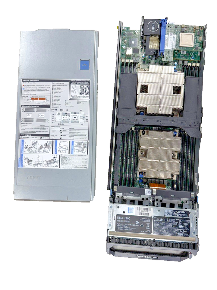 Dell PowerEdge M640 Barebone Blade Server w 2x Heatsinks No CPU No RAM ...