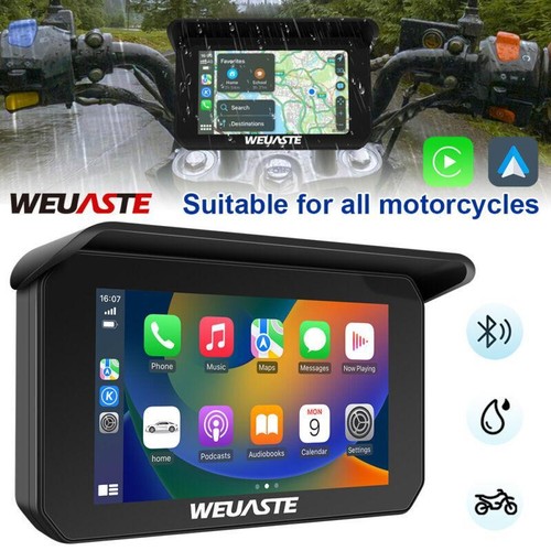 5" Touch Screen Motorcycle Navigator Wireless Portable CarPlay IP65 ...