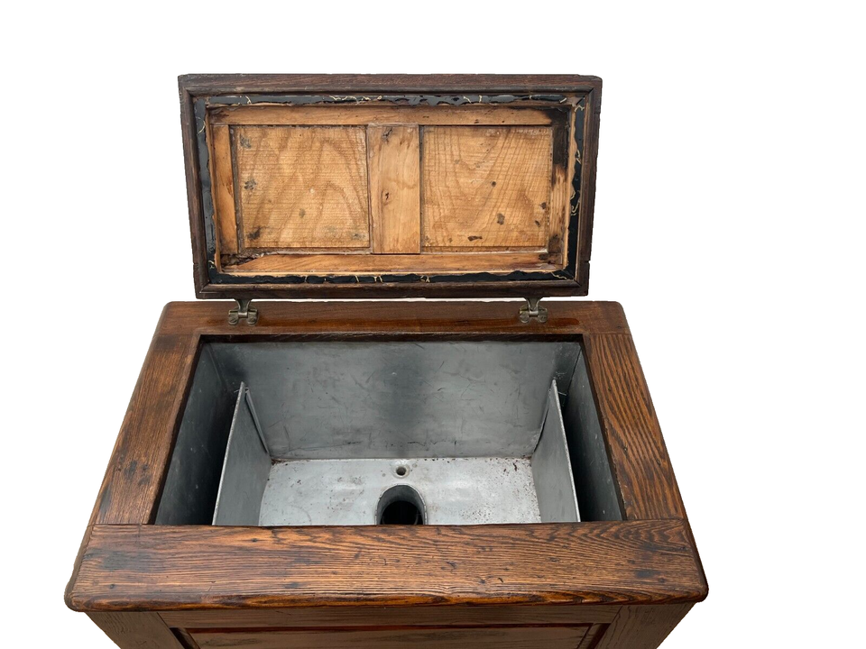 Antique Glacier Turquoise Ice Box Top and Bottom Storage two Doors ...