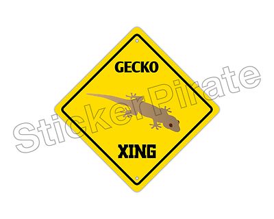 *Aluminum* Gecko Crossing Funny Metal Novelty Sign 12"x12" | eBay