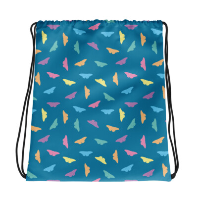 Pastel Butterfly All Over Pattern Nature Wildlife Drawstring Bag | eBay