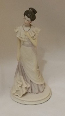 Belcari figurine - Elegant Lady in cream with dark hair | eBay UK