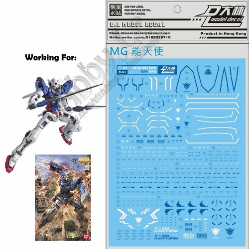 for MG 1/100 GN-001 Exia Model WaterSlide Precut Decal DL Master ...