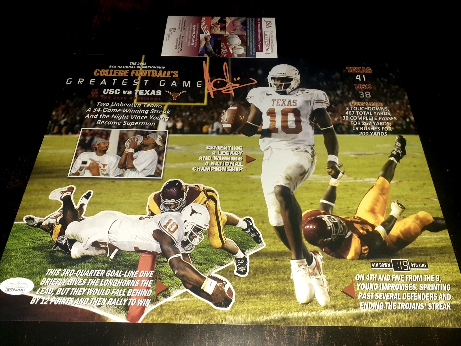 Vince Young Autographed Memorabilia | Signed Photo, Jersey ...