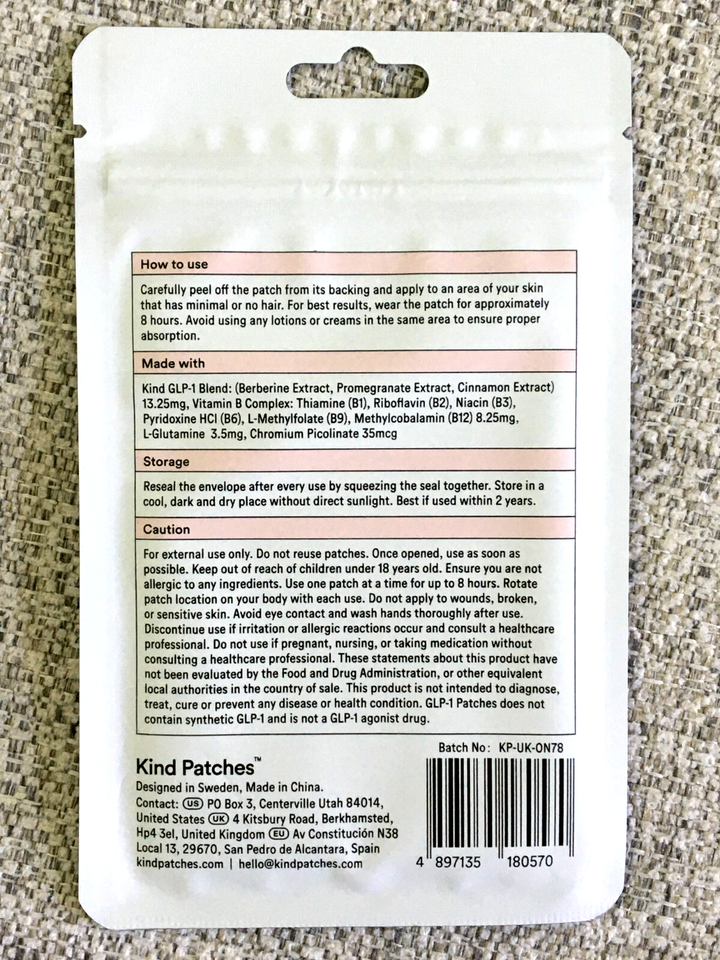 KIND GLP-1 WEIGHT LOSS PATCHES 30 DAY SUPPLY Weight Management CRAVING ...