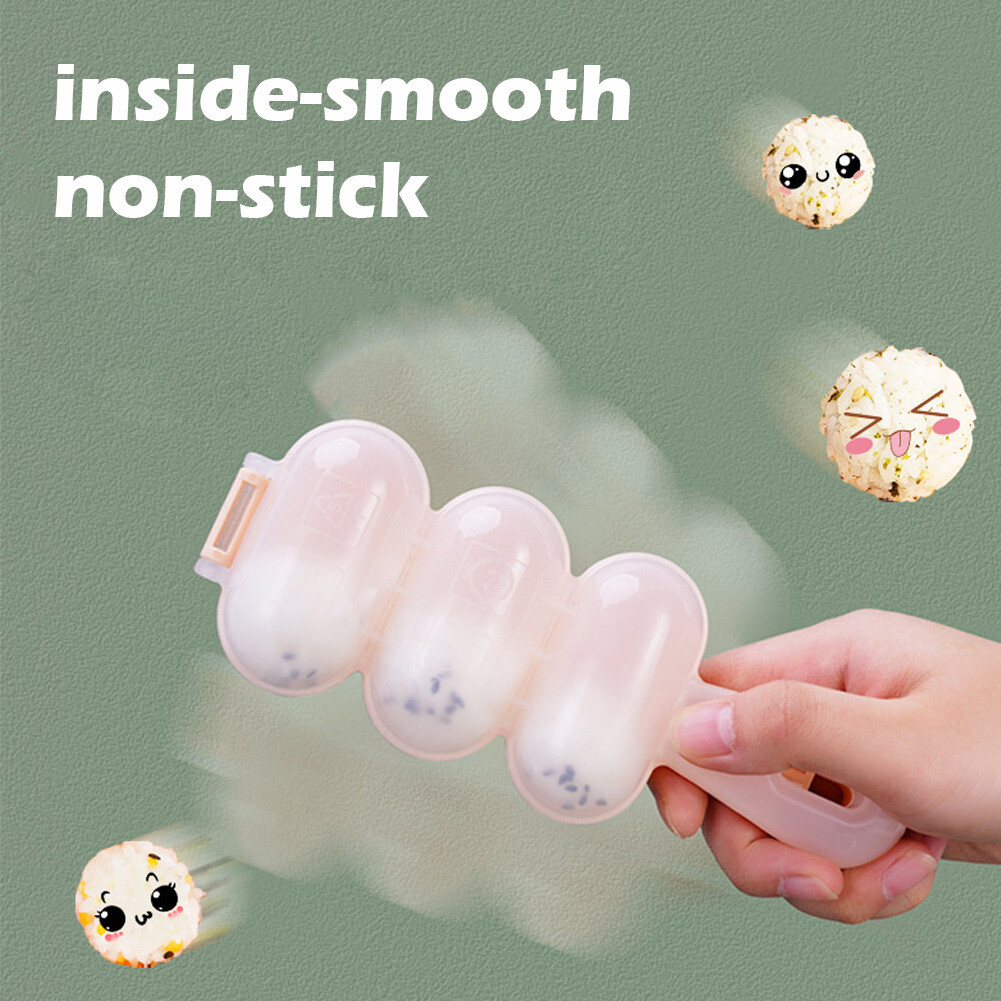 Easy Clean Reusable DIY Shaker 3 Grids Sushi Maker Cute Non Stick Rice ...