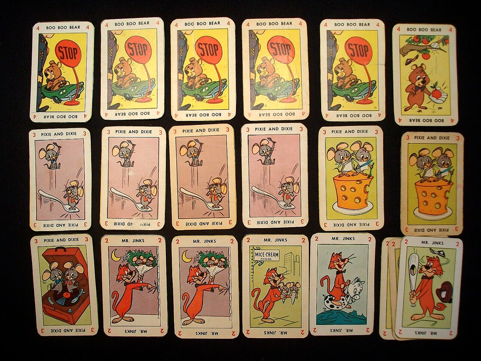 1960's Kellogg's Corn Flakes YOGI POGI cereal box game cards QUANTITY U ...