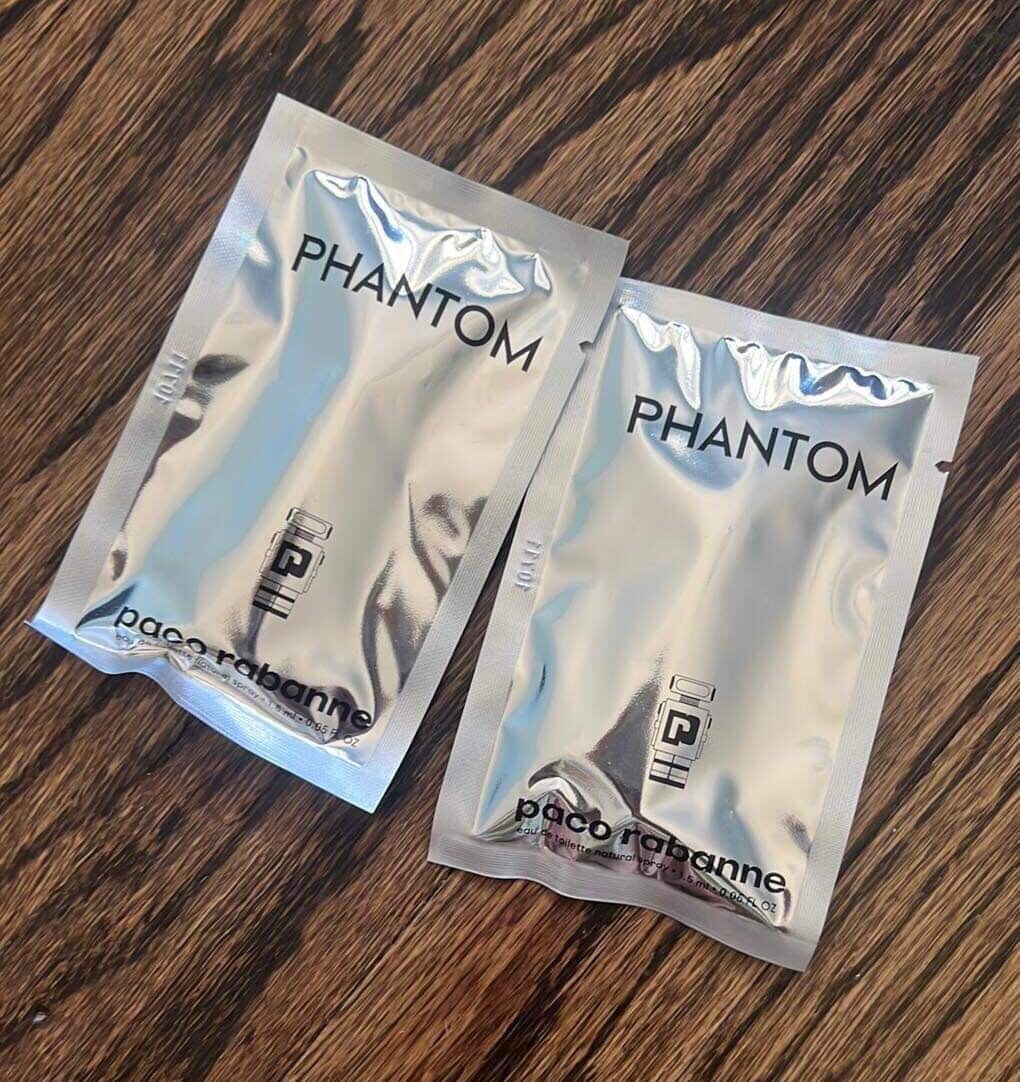 2 x PACO RABANNE Phantom EDT Spray Samples Vials 1.5ml /.05 oz each | eBay