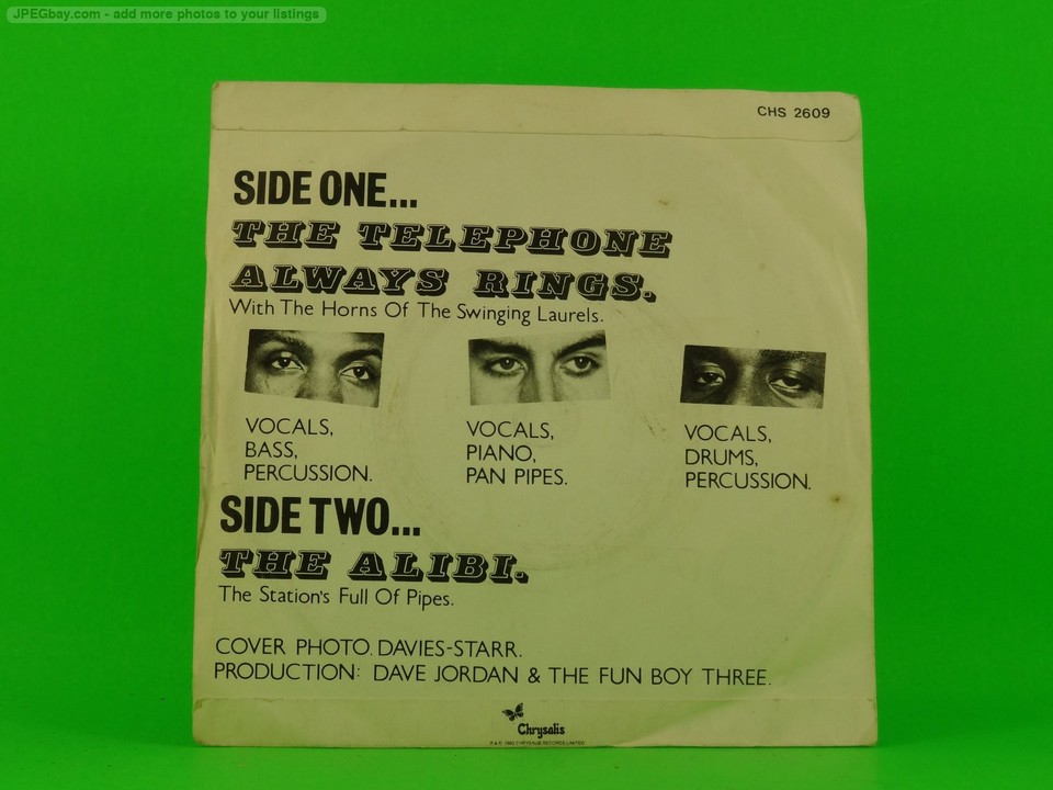 FUN BOY THREE TELEPHONE ALWAYS RINGS (1) (137) 7" CHRYSALIS | eBay UK