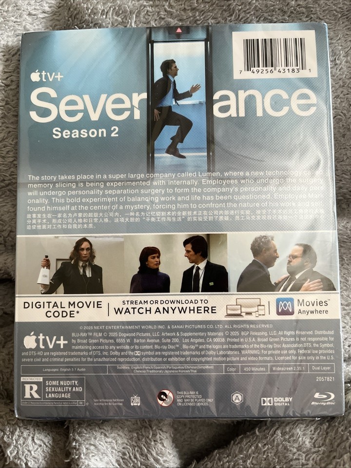 Severance Season 2 (2025) 2 Disc Bluray Set. BRAND NEW SEALED!! Import | eBay