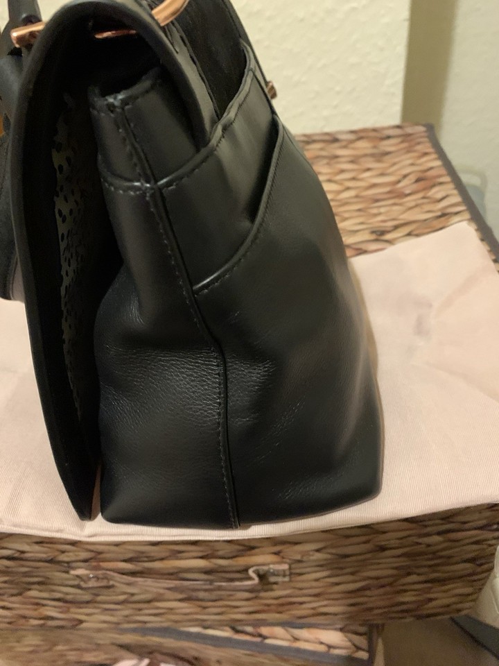 New Radley Black Leather And Suede Handbag With Dust bag. | eBay UK