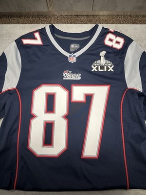 Rob Gronkowski #87 New England Patriots Super Bowl LIII 49 Blue Jersey ...