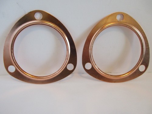 3" COPPER HEADER EXHAUST COLLECTOR GASKET REUSABLE CHEVY SBF HOT ROD 3. ...