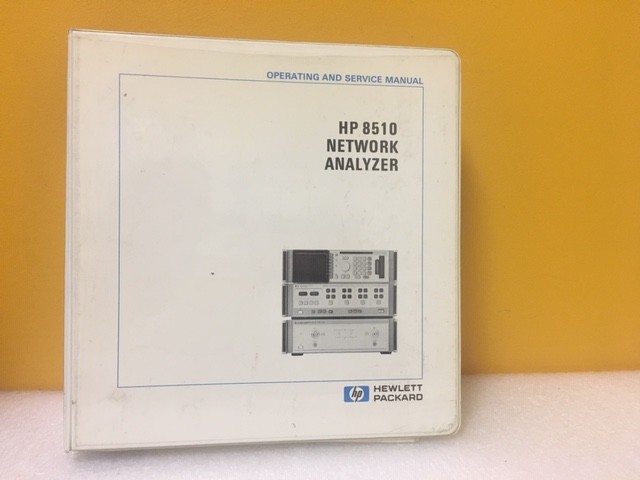 HP / Agilent 8510 Network Analyzer Vol 4 Operating + Service Manual | eBay