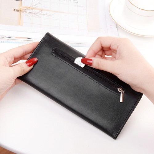 Women Slim Envelope Card Holder Wallet Clutch Coin Purse Thin Handbag ...