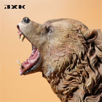 JXK 1/6 Big Brown Bear Model Realistic Fierce Animal Soldier Scene GK ...