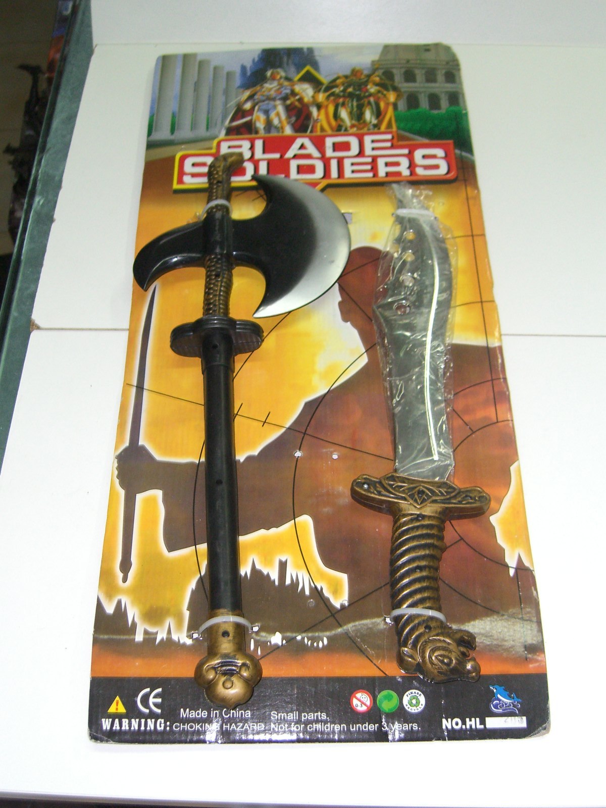 90'S VINTAGE PLASTIC TOY BLADE SOLDIERS SCIMITAR BATTLE AXE KING KNIGHT ...