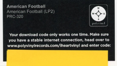 AMERICAN FOOTBALL - LP2 DOWNLOAD CODE ONLY (MP3) INDIE ROCK EMO (2016 ...