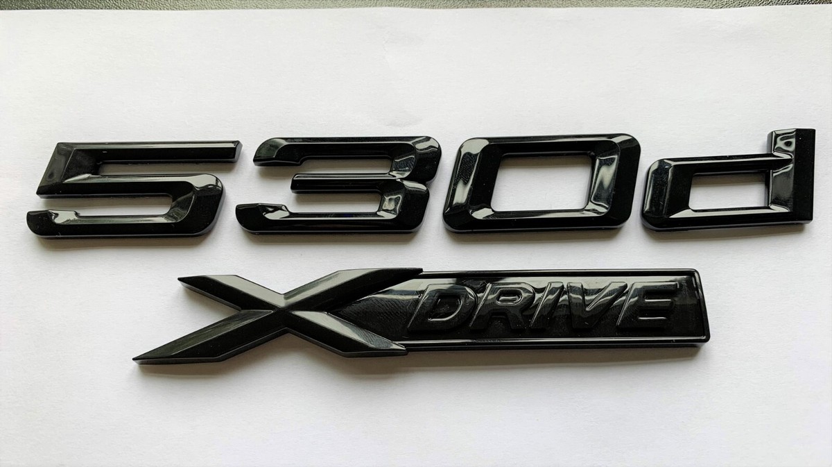 Bmw 530d Logo MCK Auto 530d Black Glossy Rear Boot Logo Back Badge