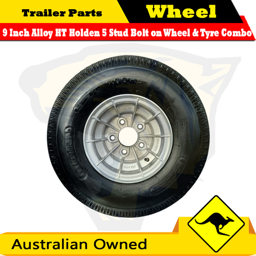 Superior 9 Inch Alloy HT Holden 5 Stud Bolt on Wheel & Tyre Combo Boat ...