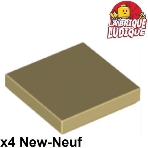 LEGO 4x Piastrelle Piastra Liscio 2 x 2 Con Groove Beige/Tan 3068 Nuovo ...