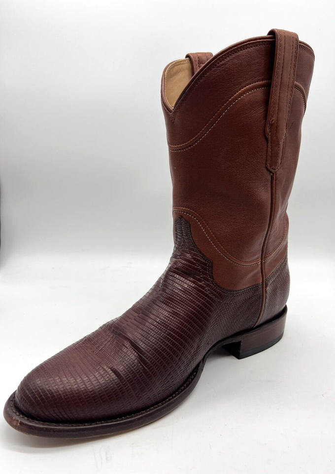 PREOWN TECOVAS THE NASH Exotic Roper Leather Boot Men Sz 10.5 D ...