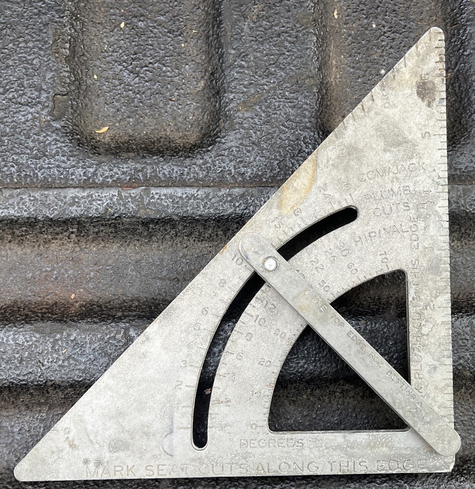 Vintage Stanley Adjustable Quick Framing Speed Square 46-052 USA | eBay