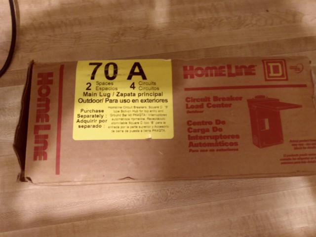 Square D HOM24L70RBCP 70-Amp 2-Space 4-Circuit Main Lugs Load Center ...