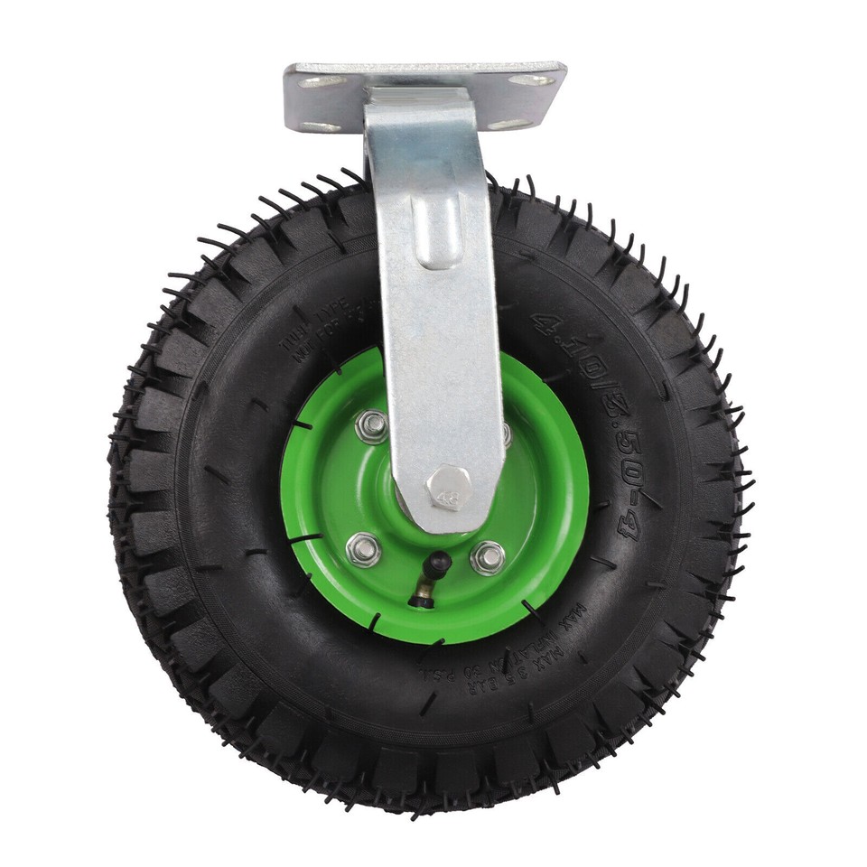 Heavy Duty 10 inch Caster Wheels 4 Pack Rubber Swivel Caster Inflatable ...