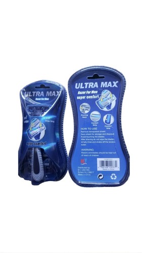 Lot of 2 Packs Ultra Max Razor for Men 4 Cartridges Aloe Strip Pivoting ...