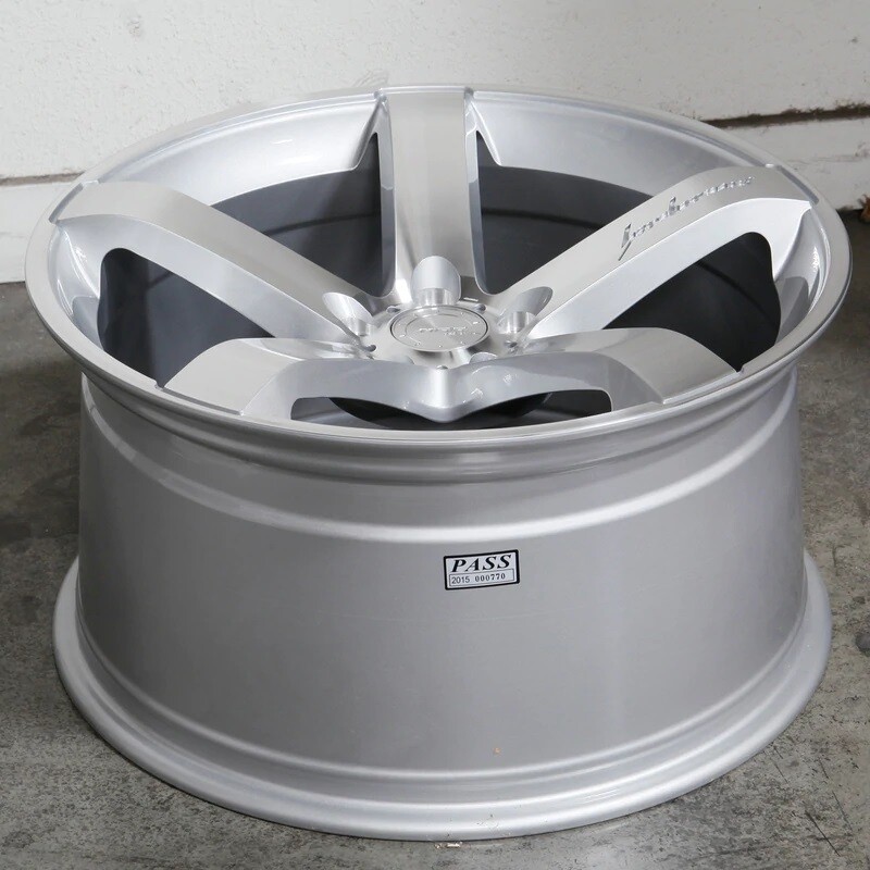 19" MRR VP5 Silver Machined Wheels 19x8.5 +45 / 19x9.5 +45 5x112 Rims ...