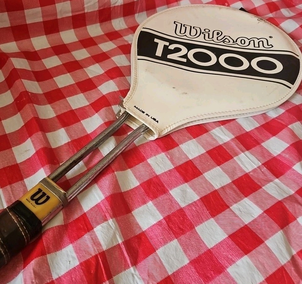 VTG Wilson T2000 Tennis Racquet with Cover Made in USA Nice Grip Jimmy ...
