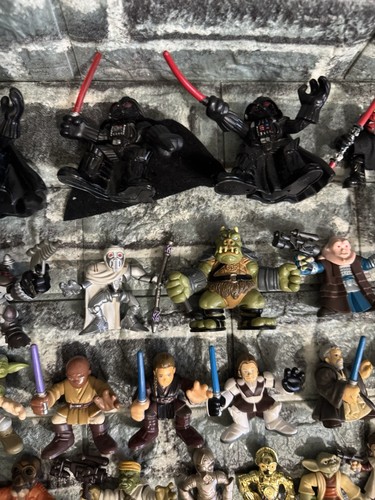 36 Older Star Wars Galactic Heroes Toys Dirge Maul Windy Vader Yoda Obi ...