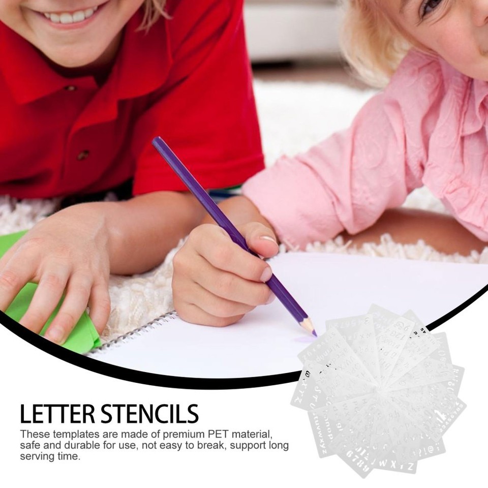 12 Pcs Stencils for Drawing Number Templates Lettering Scrapbook | eBay ...