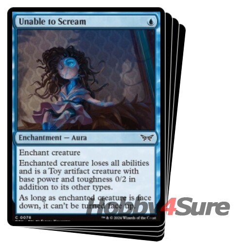 Presale Unable To Scream X4 M/NM Magic MTG Duskmourn: House Of Horror ...