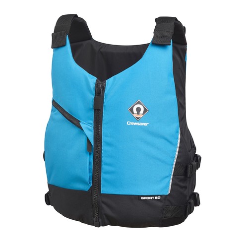 Crewsaver Junior Sport 50N Chest Zip Buoyancy Aid - Blue 5028654040154 ...