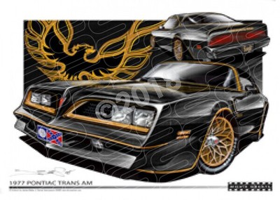 1977 SMOKEY AND THE BANDIT PONTIAC TRANS AM A2 FRAMED PRINT (M016) | eBay
