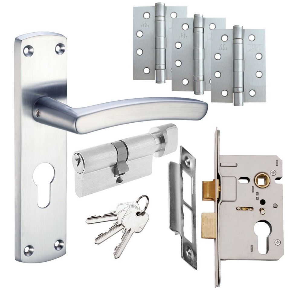 Toledo Door Handle on Backplate Set - Euro Lock - Multiple Occupancy ...