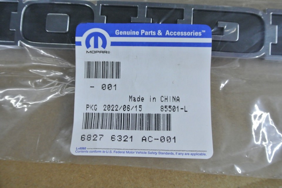 Bighorn Tailgate Emblem OEM Mopar 68276321 AC-001 for 2019 2020 Ram ...