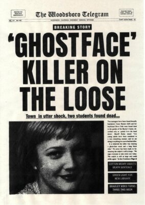 1996 Scream Woodsboro Telegram Ghostface Killer On The Loose Casey ...